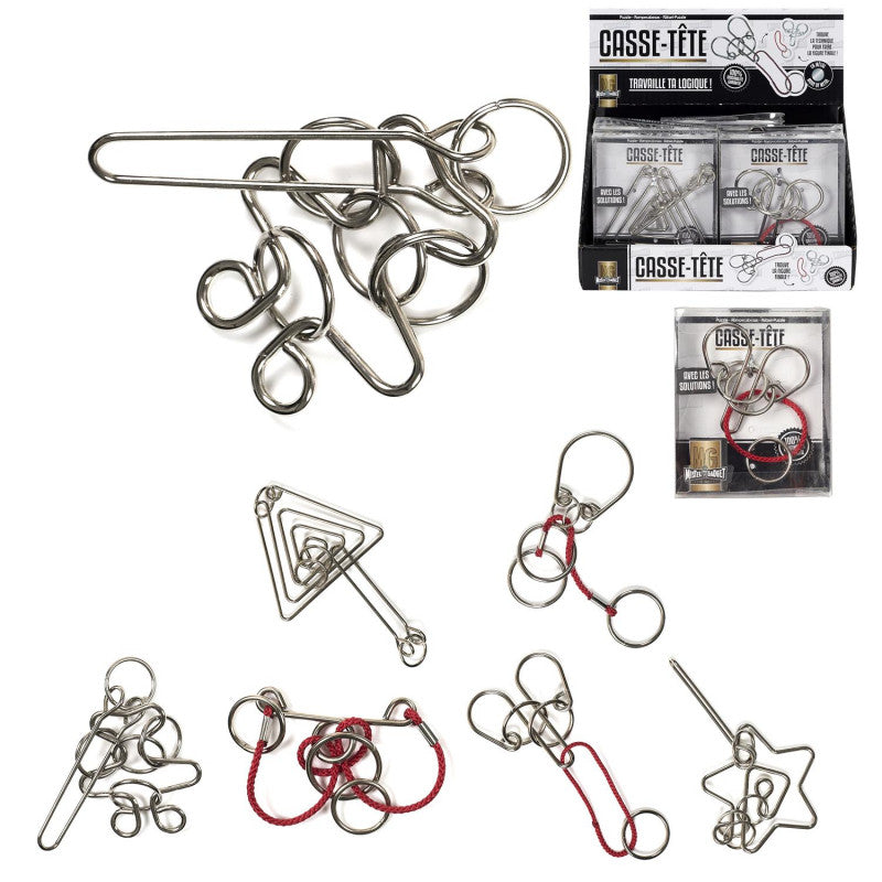 Petit casse-tête en métal "high level" avec solutions - aléatoire ...